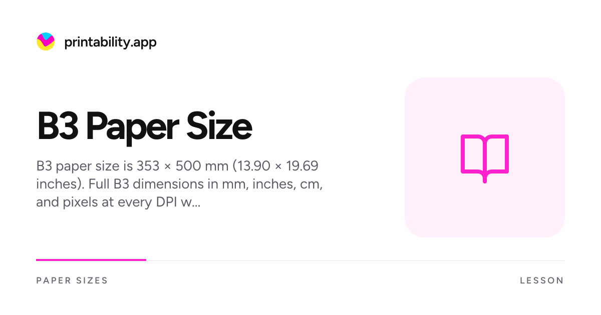 B3 Paper Size in Inches, mm, cm & Pixels