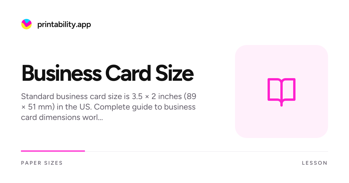 Business Card Size - Standard Dimensions in Inches & mm